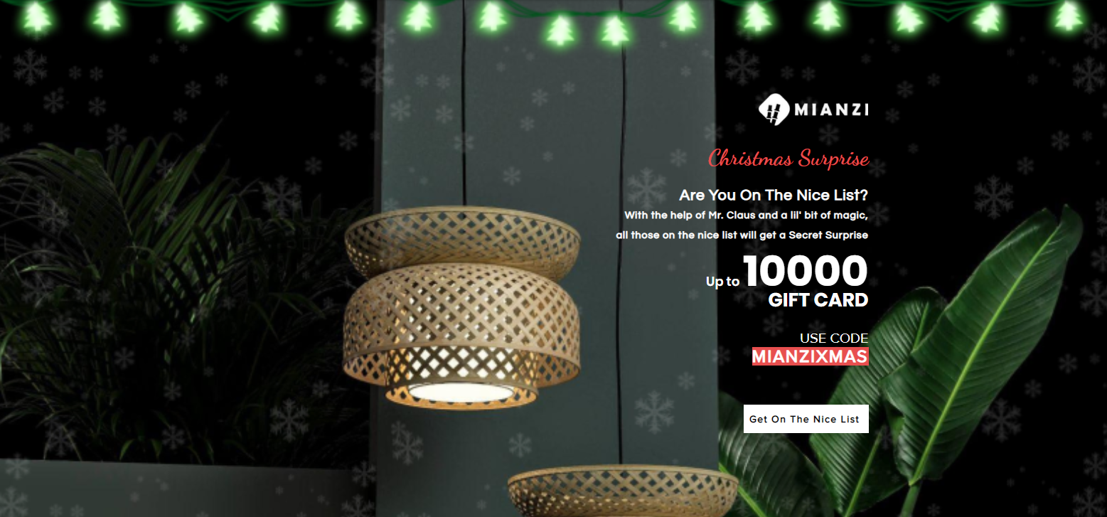 10000* Gift Card - Claim your Christmas Surprise Now! – Mianzi