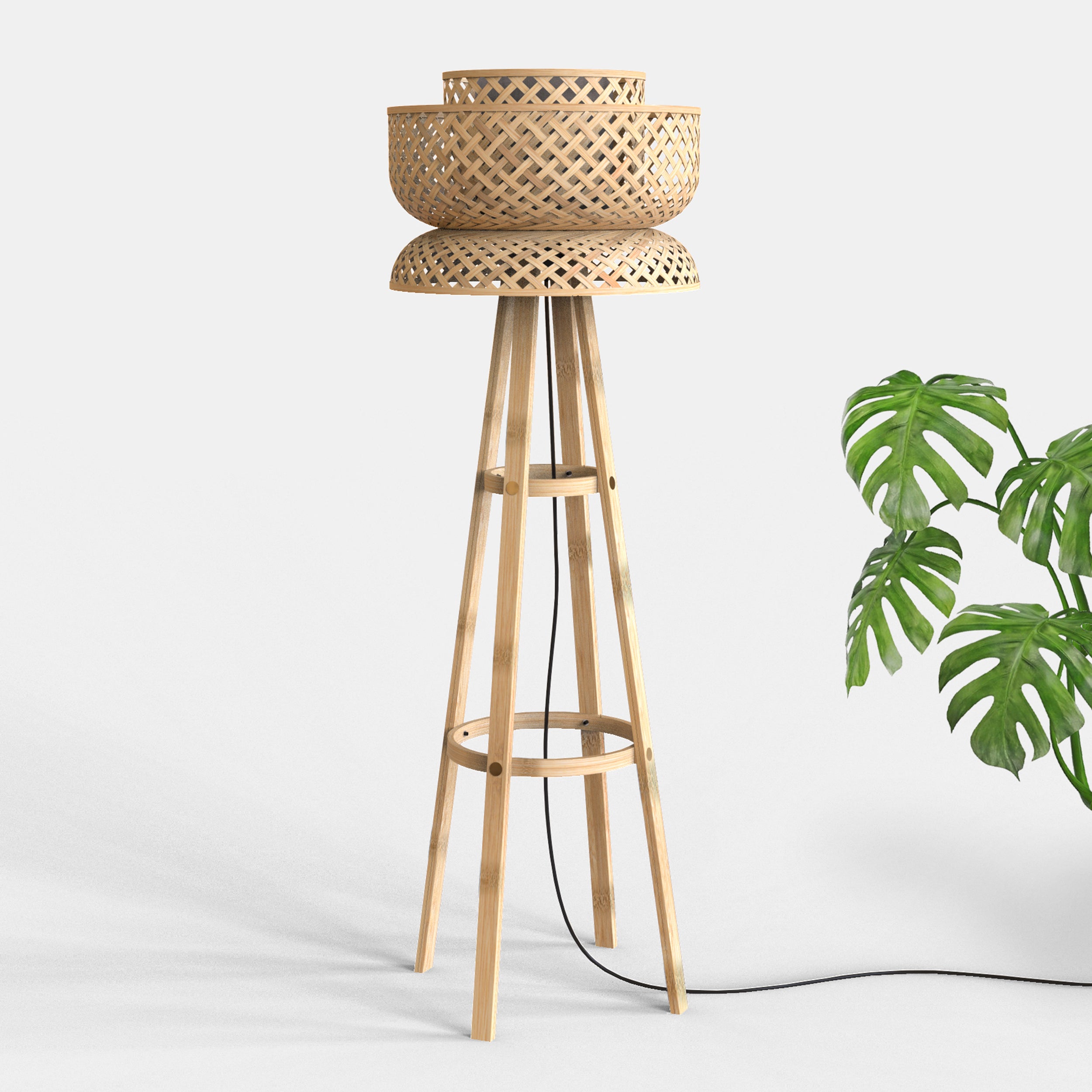 Handmade Bamboo Floor Lamp | Mianzi