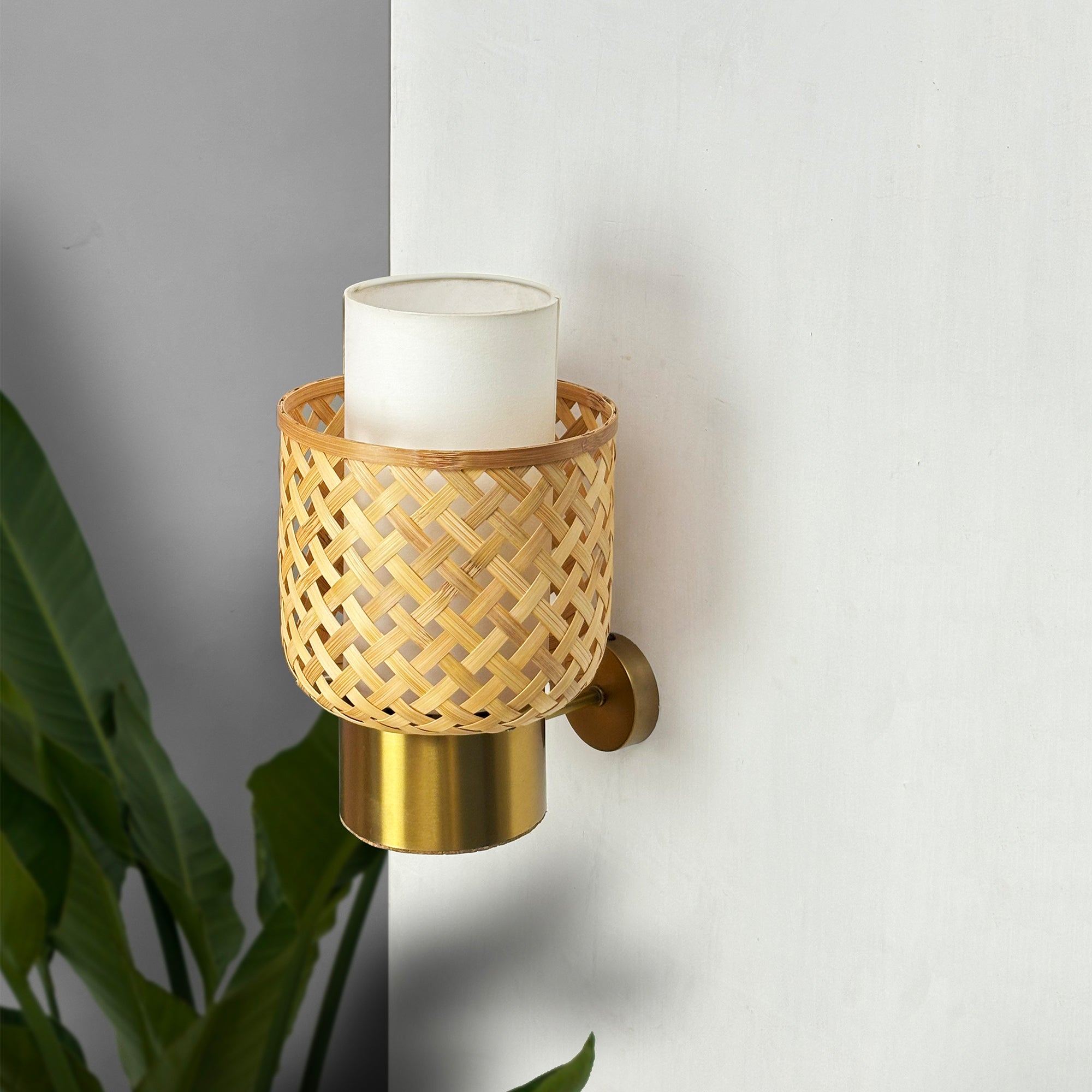 Foxglove Cone- Designer Bamboo Wall Lamp, Unique Wall Light Sconce for ...