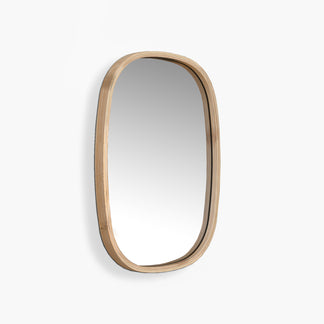 Mianzi Mira Squircle Small : Eco-conscious, Hand-designed Bamboo Mirror