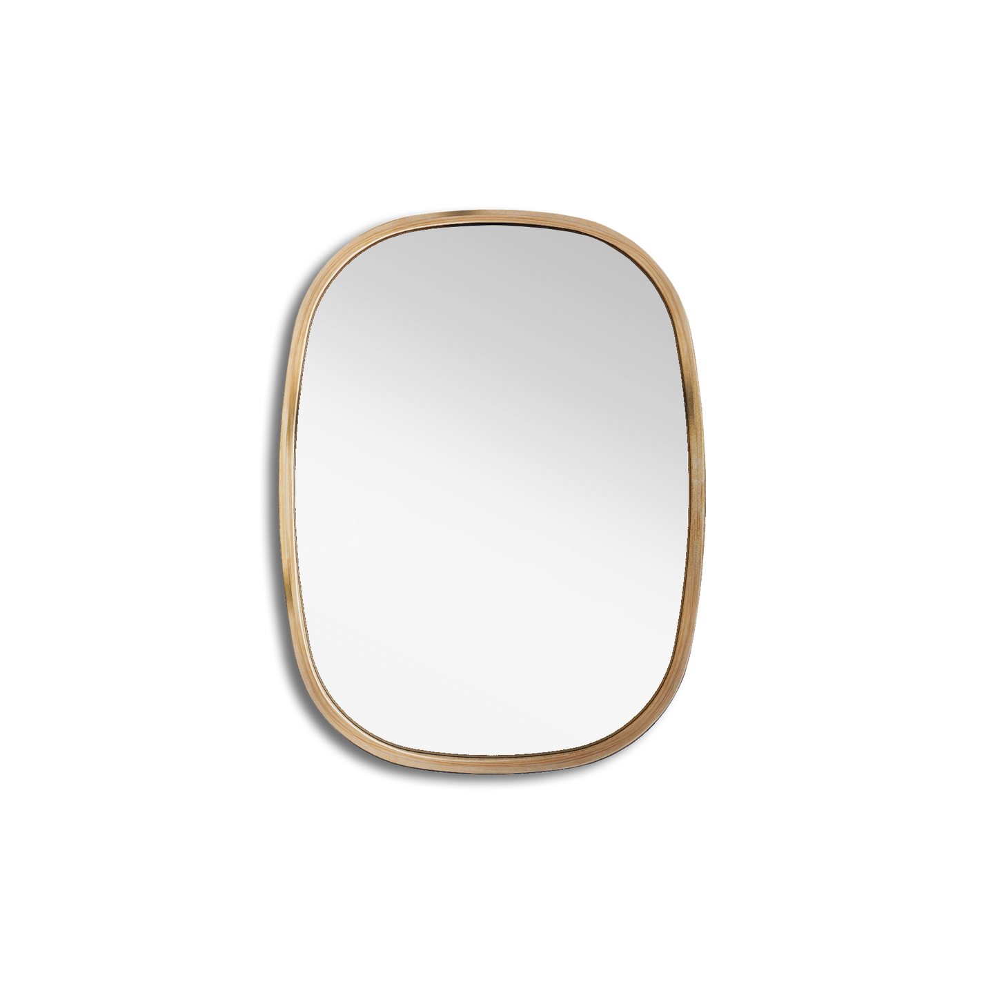 Mianzi Mira Squircle Small : Eco-conscious, Hand-designed Bamboo Mirror